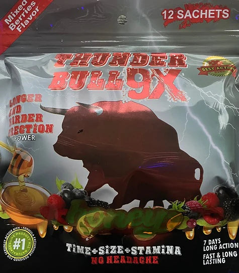 Thunder Bull 9X Honey, Mix Berry Flavor - NDN Super Store